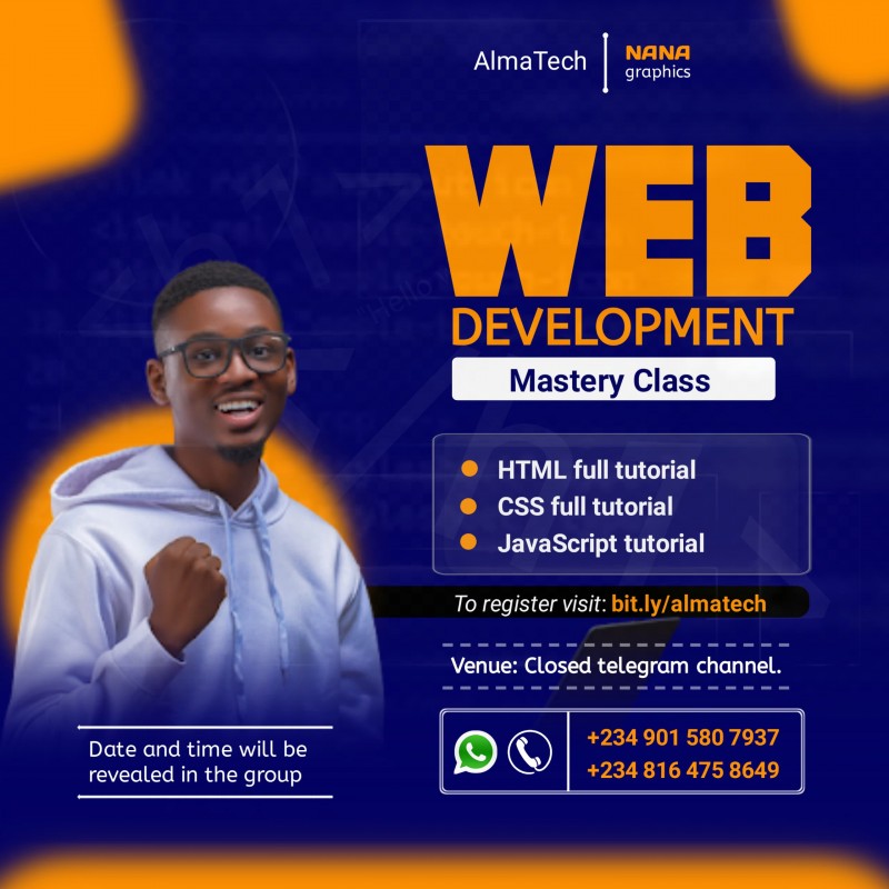 Buy WEB DEVELOPMENT MASTERY CLASS by AlmaTech on Selar