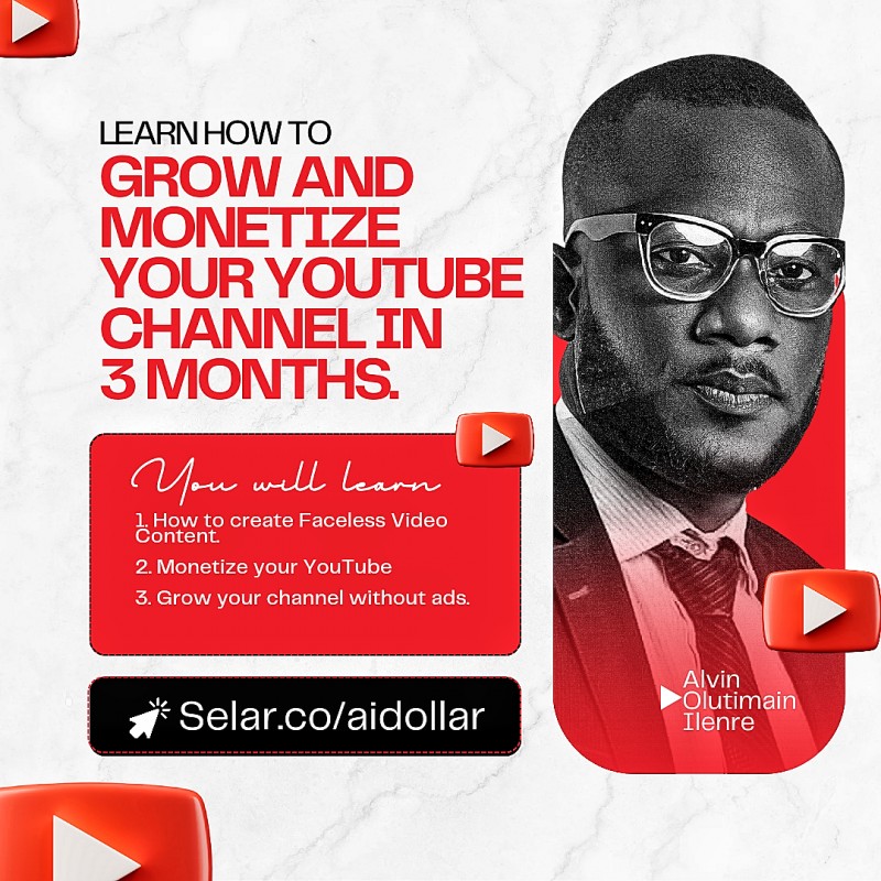 Buy MONETIZE YOUR YOUTUBE WITH AI VIDEOS by Alvin Ilenre on Selar