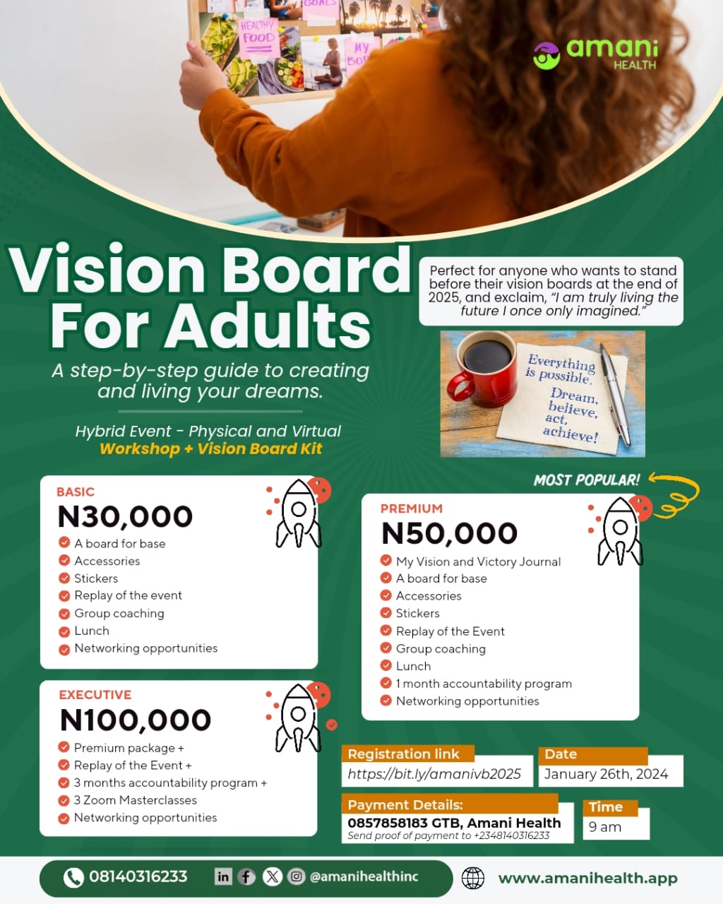 Buy VISION BOARD EVENT FOR ADULTS - A Step-By-Step Guide To Creating ...