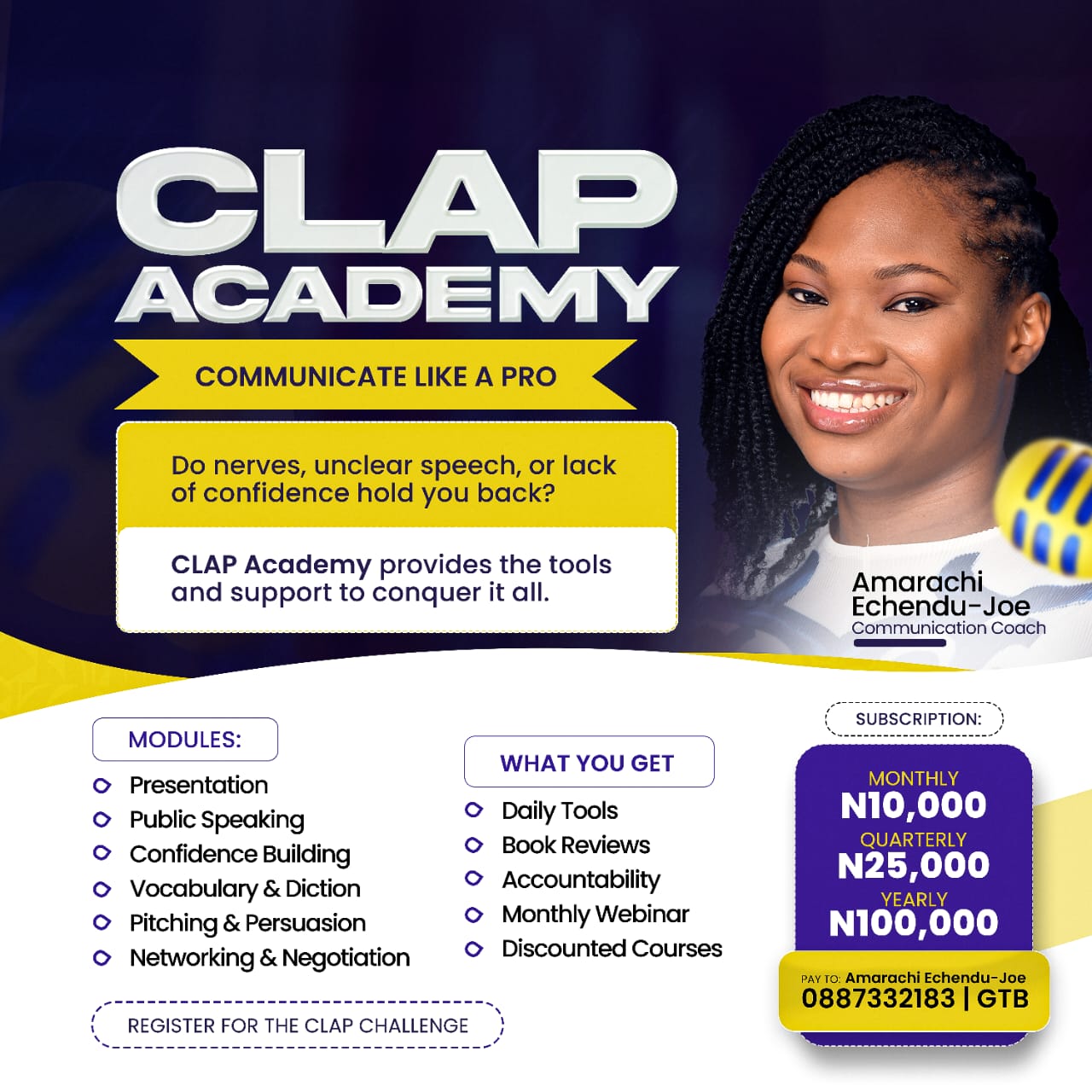 Subscribe COMMUNICATE LIKE A PRO(CLAP) COMMUNITY by AMARACHI ECHENDU-JOE on Selar