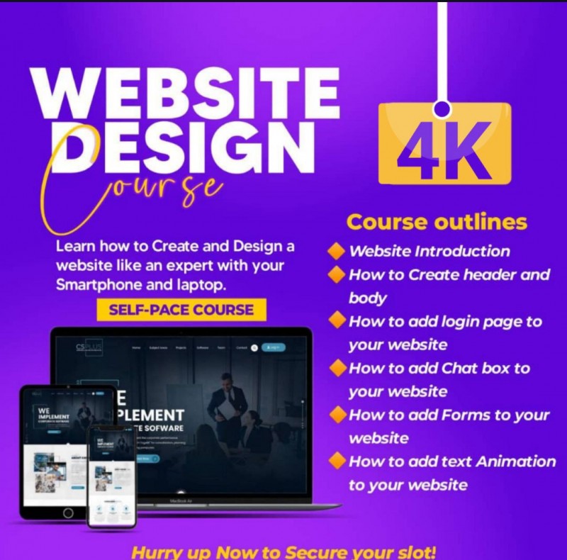 Buy WEBSITE DESIGN COURSE by Aminat Adesope on Selar