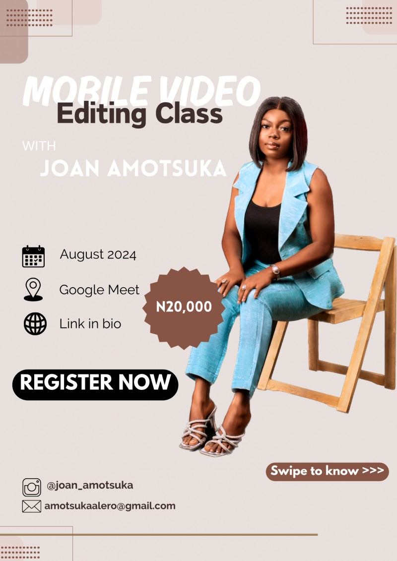 Buy Mobile Video Editing Class by Amotsuka Joan Apugha on Selar