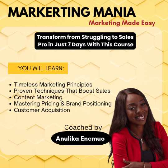 Buy MARKETING MANIA (Marketing Made Easy) by Anulika Enemuo on Selar