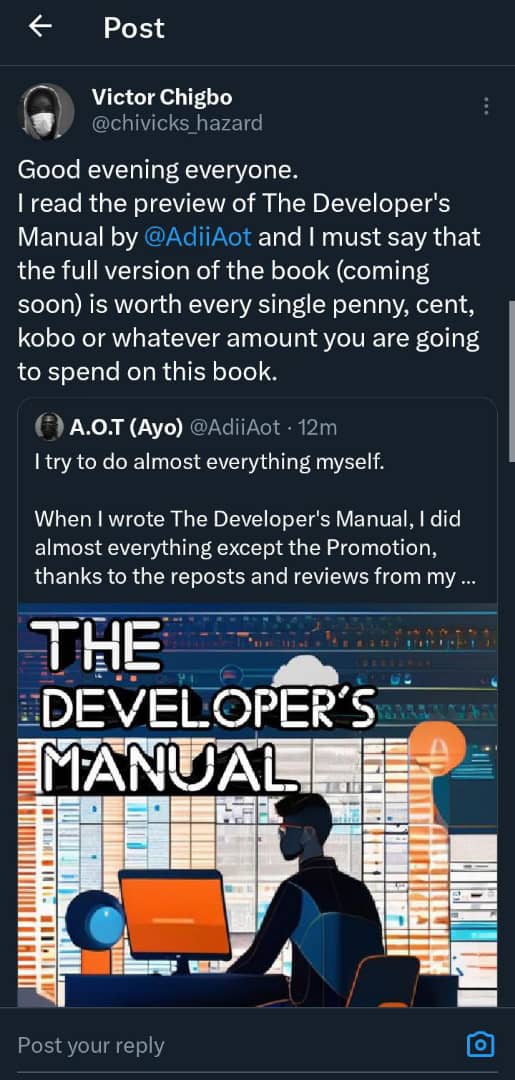 Buy The Developer's Manual by A.O.T(Tech)🔖 on Selar