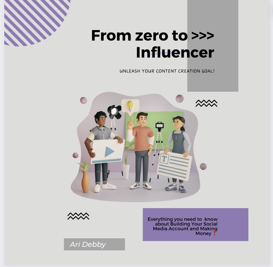 Buy Zero to Influencer EBOOK by ari debby on Selar