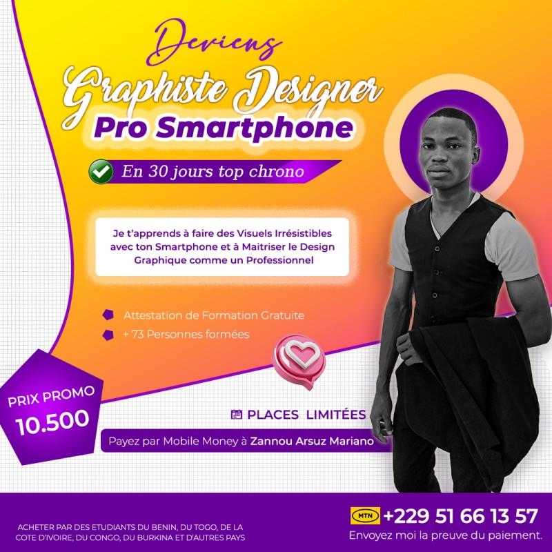 Get GRAPHISME PRO SMARTPHONE by Arsuz Mariano Zannou on Selar