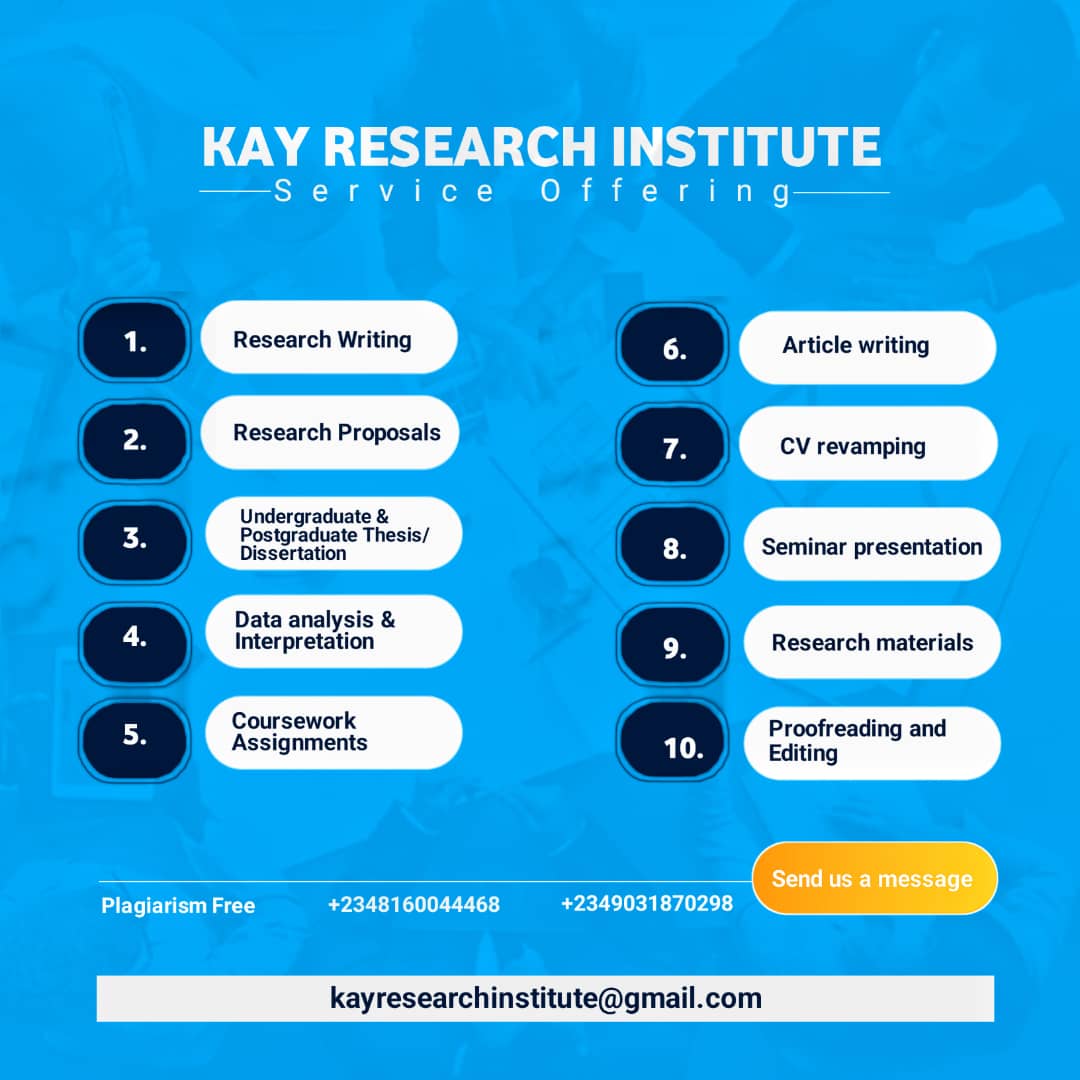 Get Kay Research Institute by Asaamoga Kernenter Bernard on Selar