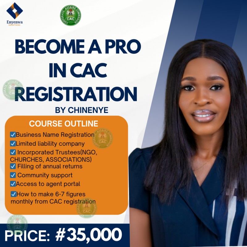 Buy BECOME A PRO IN CAC REGISTRATION by Attah Rita chinenye on Selar