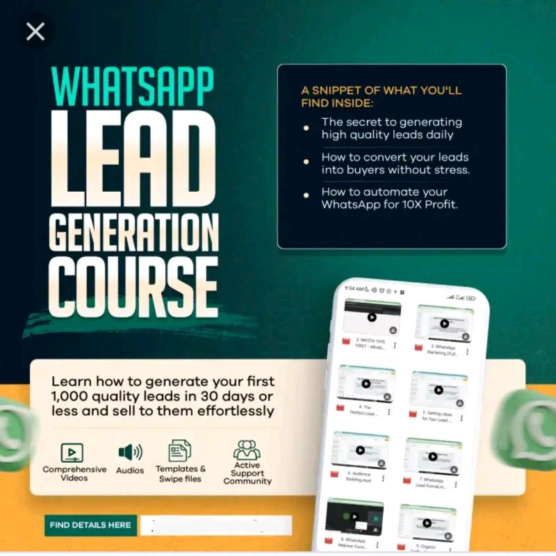 Buy ULTIMATE LEAD GENERATION COURSE by Ayinde Sodeeq on Selar