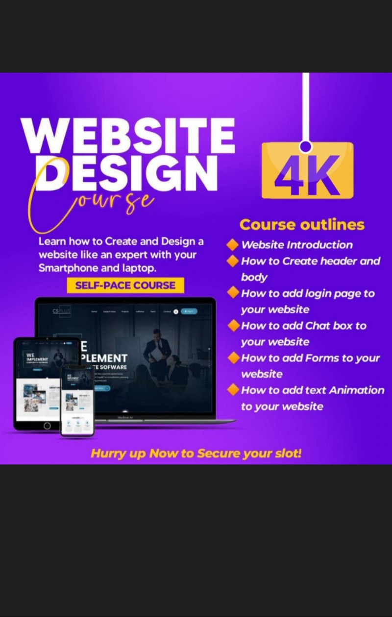 Buy WEBSITE DESIGN COURSE by Ayiogu Benita on Selar