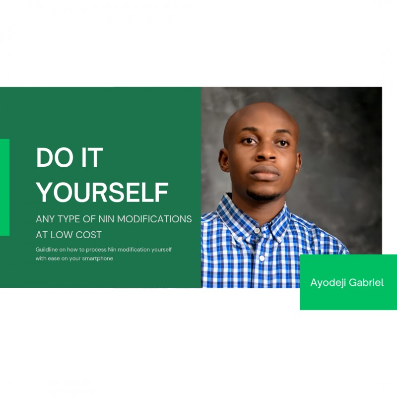 Get NIN SELF MODIFICATION PROCESSING by Ayodeji Gabriel Tobiloba on Selar