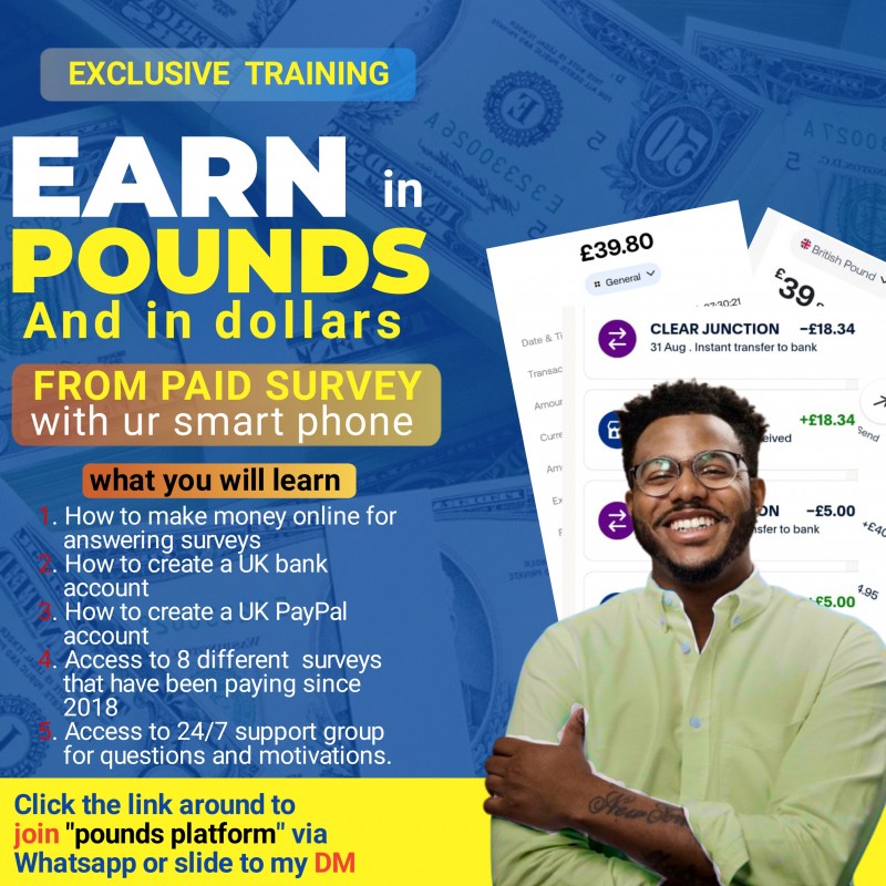 Buy HOW TO EARN IN POUNDS AND DOLLARS VIA SURVEY by Badmus Abdullah on ...