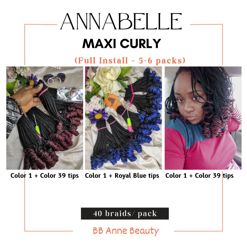 Buy ANNABELLE MAXI CURLY | Crochet Braids | Lengths 8-18 inches by BB ...
