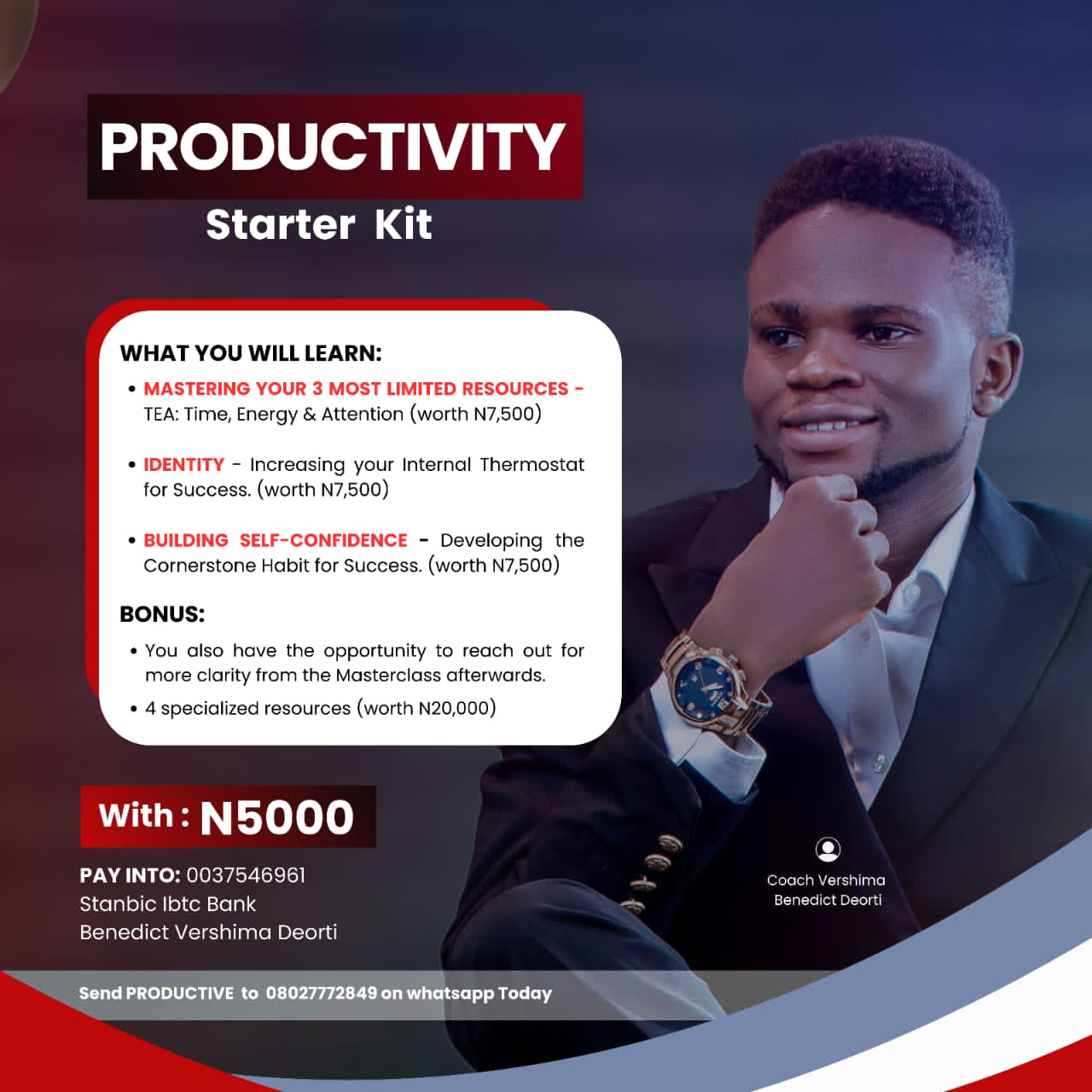 Buy PRODUCTIVITY STARTER KIT by Benedict Vershima Deorti on Selar