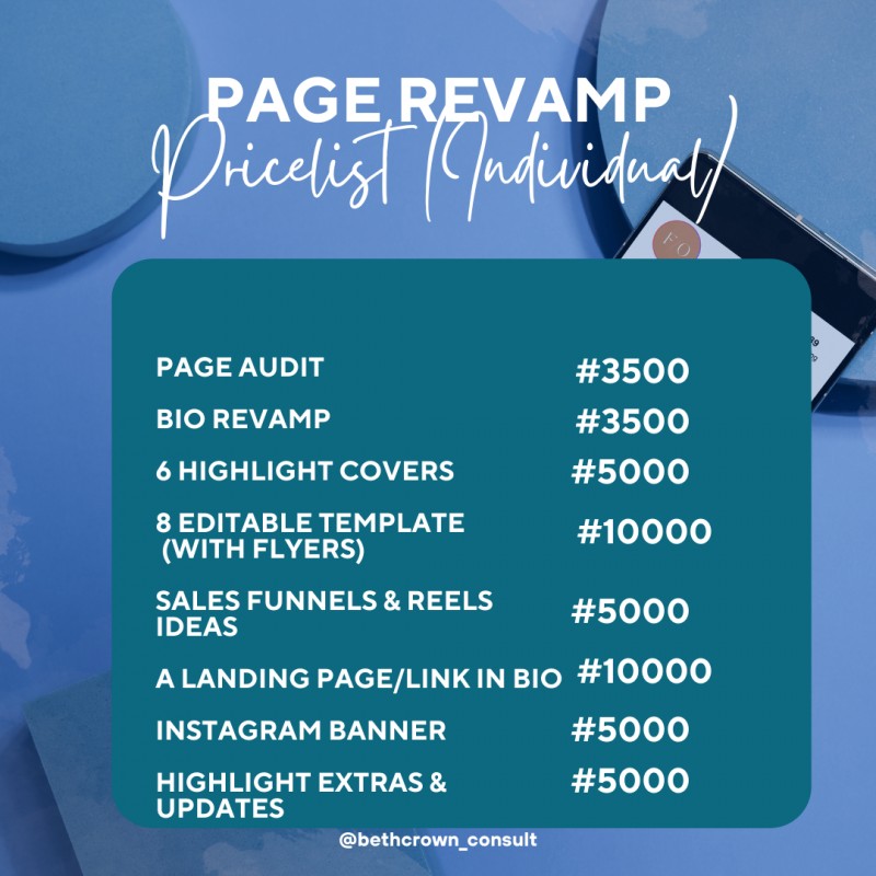 Get Page Revamp (Individual) by Bethcrown Consult on Selar.co