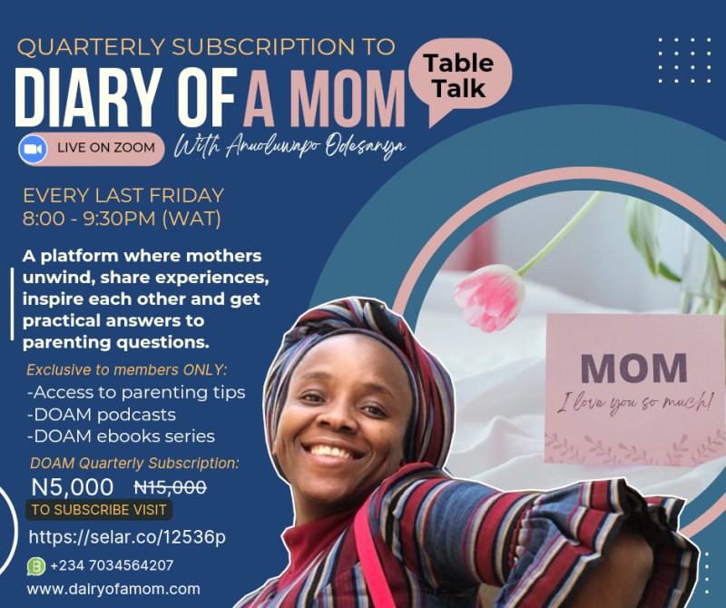 Subscribe DIARY OF A MOM TABLE TALK by Bibletunes Children Global on Selar