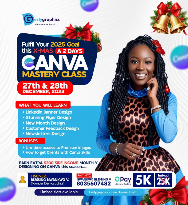 Buy 2 Days Canva Class by Blessing Nwankwo on Selar