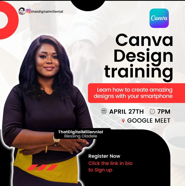 Buy ₦1000 CANVA DESIGN TRAINING by Blessing Oladele on Selar