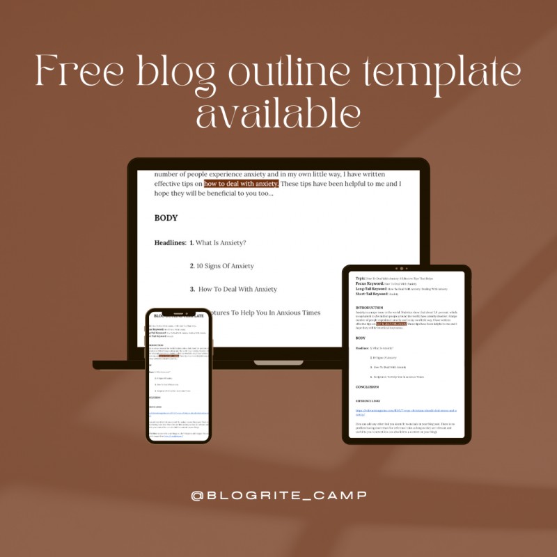 Get Blog Outline Template by Blogging Camp on Selar