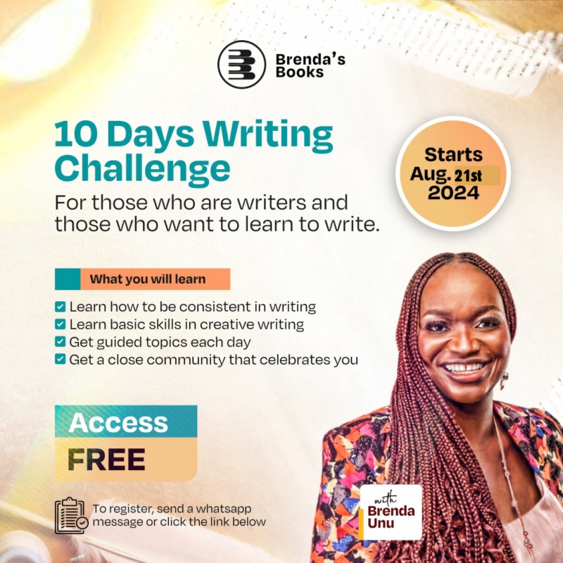 Get 10 DAYS WRITING CHALLENGE by Brenda Unu on Selar