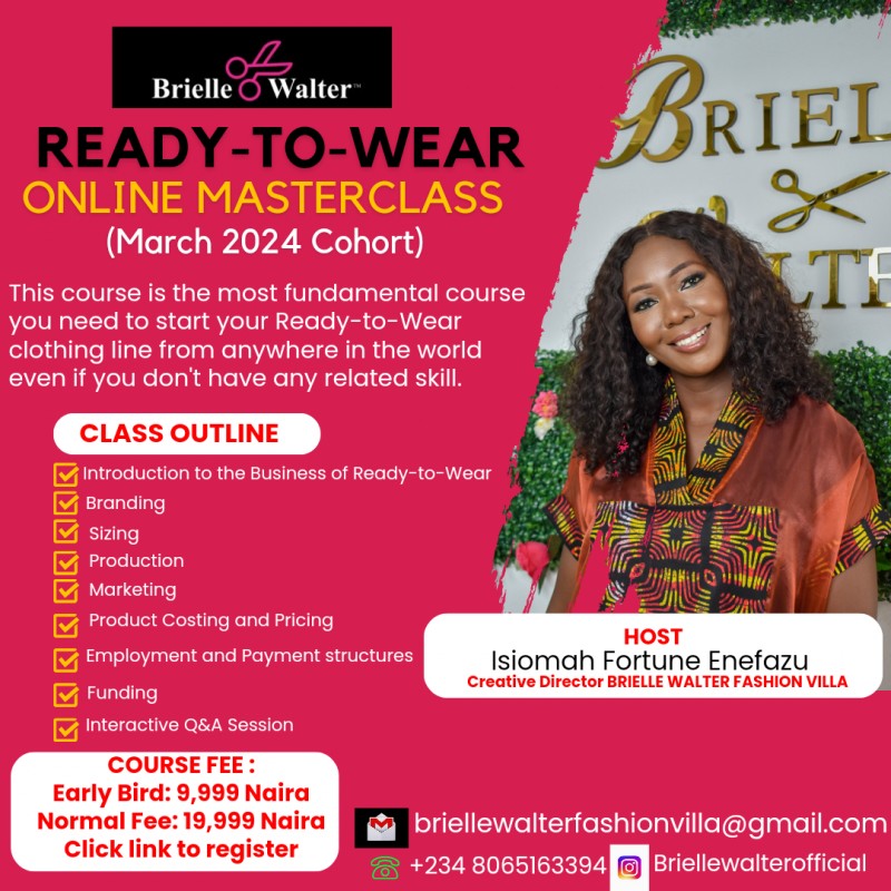 Buy READY-TO-WEAR ONLINE MASTERCLASS MARCH COHORT by Brielle Walter on ...