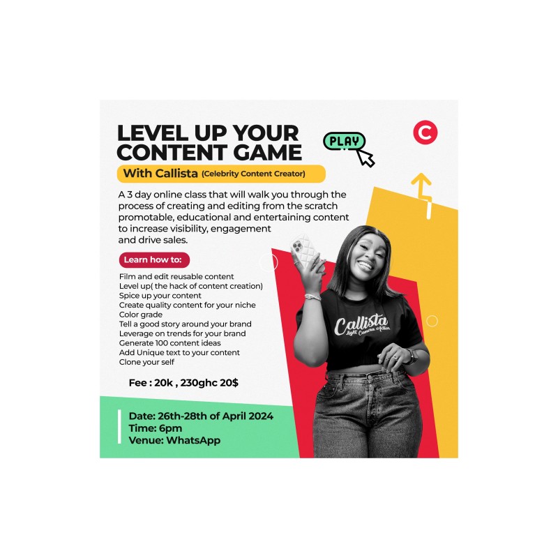 Buy Level up your content game with Callistawendu by Callista Wendu on Selar.co