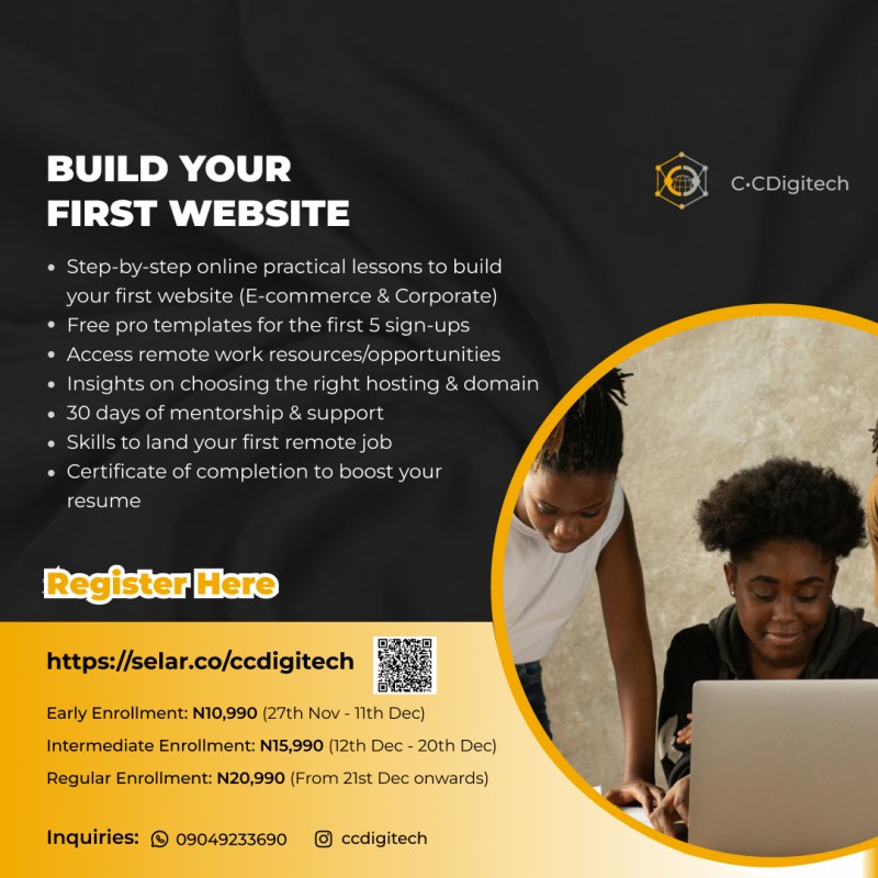 Buy Build Your First Website by C•CDigitech on Selar
