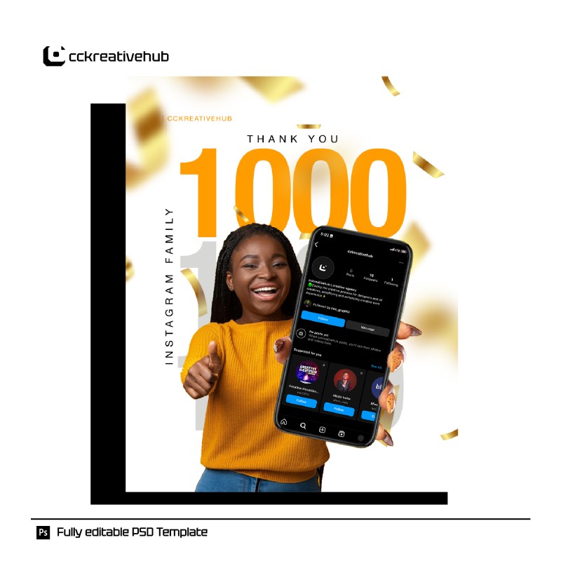Buy Intagram followers flyer template by cckreativehub on Selar