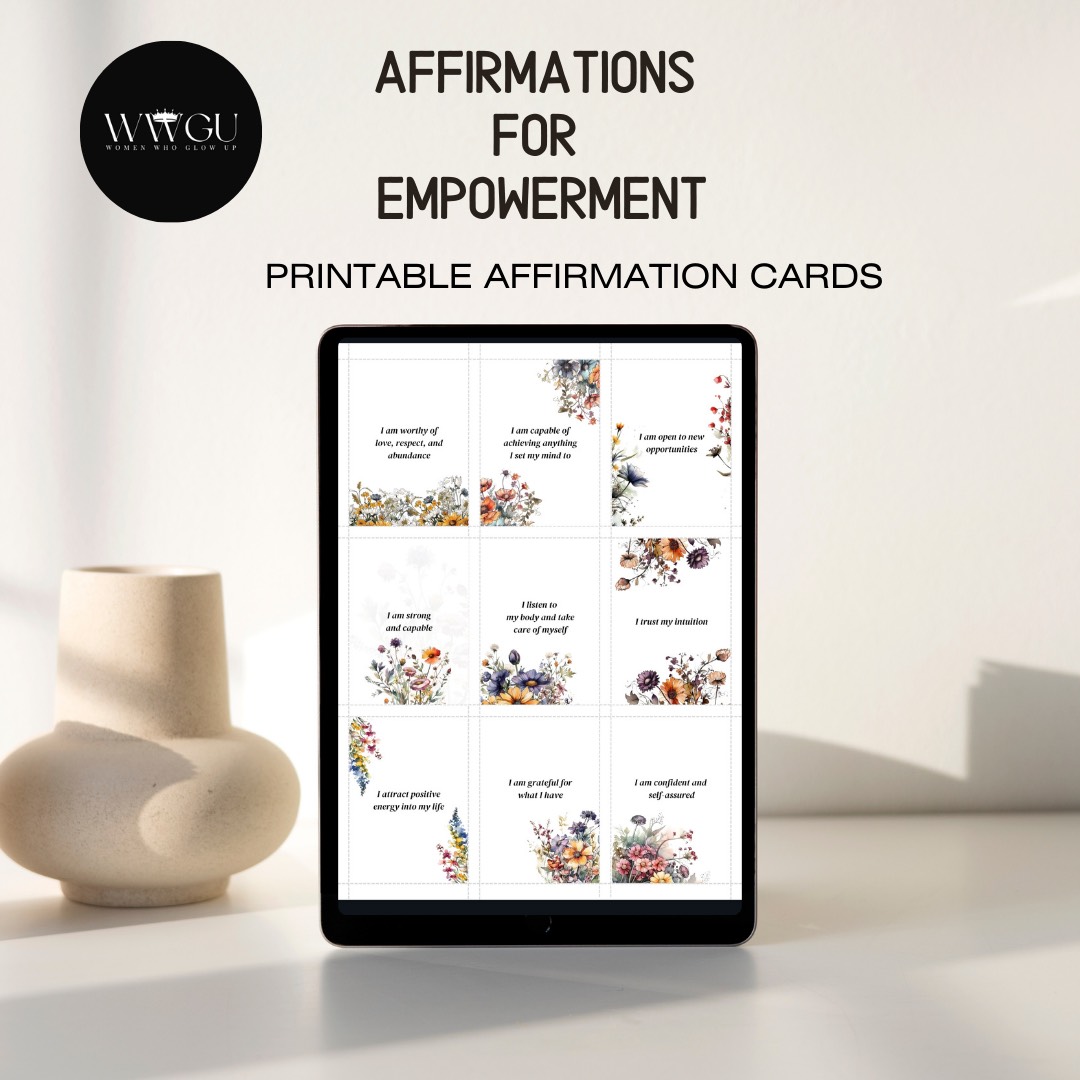 Buy 77 PRINTABLE EMPOWERING AFFIRMATIONS CARDS by Women Who Glow Up ...