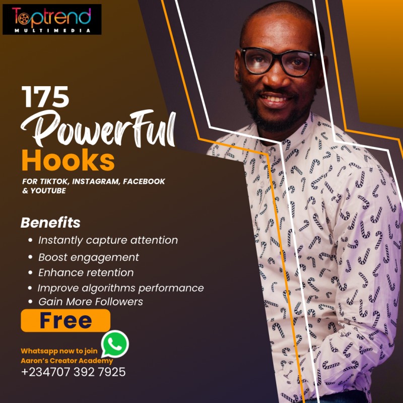 Get 175 Powerful Hooks by Chidi Aaron on Selar