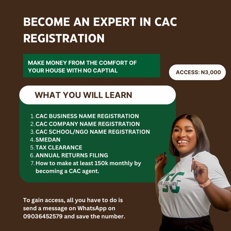 Buy CAC REGISTRATION CLASS by Chielo favour chinaza on Selar