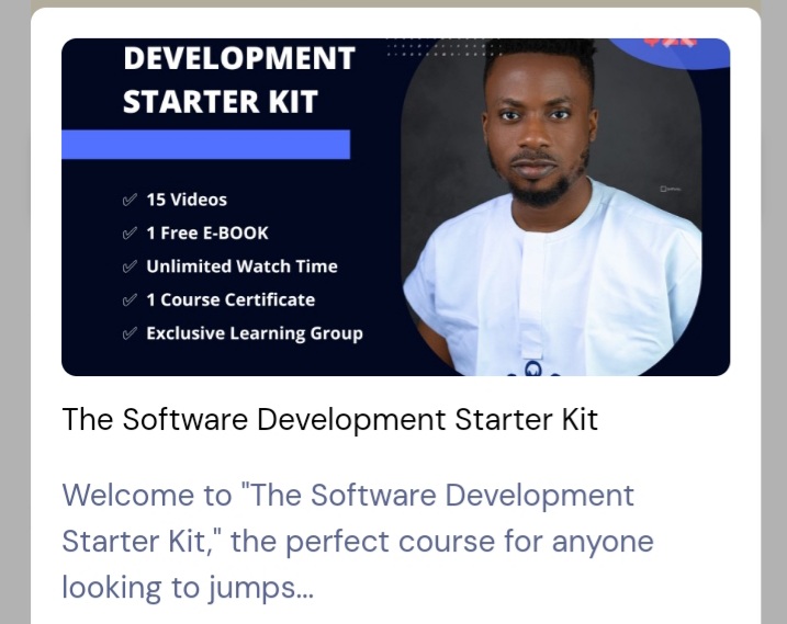 Buy The software development starter kit by Chimaobi Solomon on Selar
