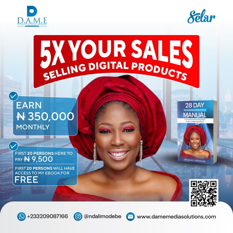 Buy 5X Your Sales Selling Digital Products by Coach Ndali Modebe on Selar