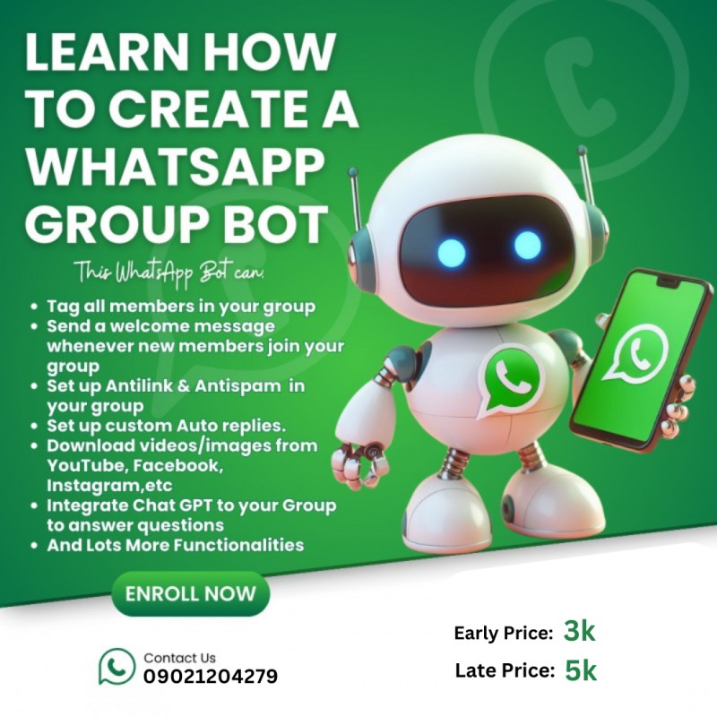 Buy Whatsapp Group Bot by Folakemi I. Williams on Selar