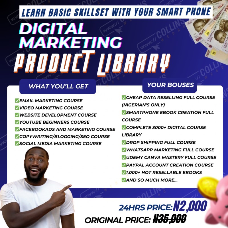Buy Digital Marketing Product Library by CollinsWebbo on Selar