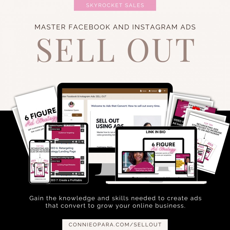 Buy Master Facebook and Instagram Ads: Sell Out by Constance Opara on Selar
