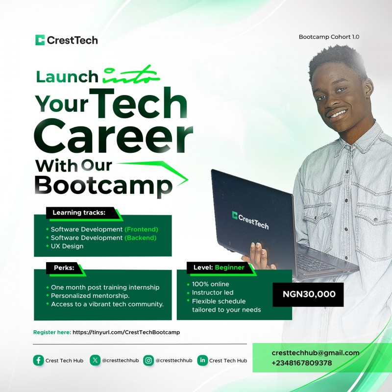 Buy CrestTech Bootcamp by Crest Tech Hub on Selar