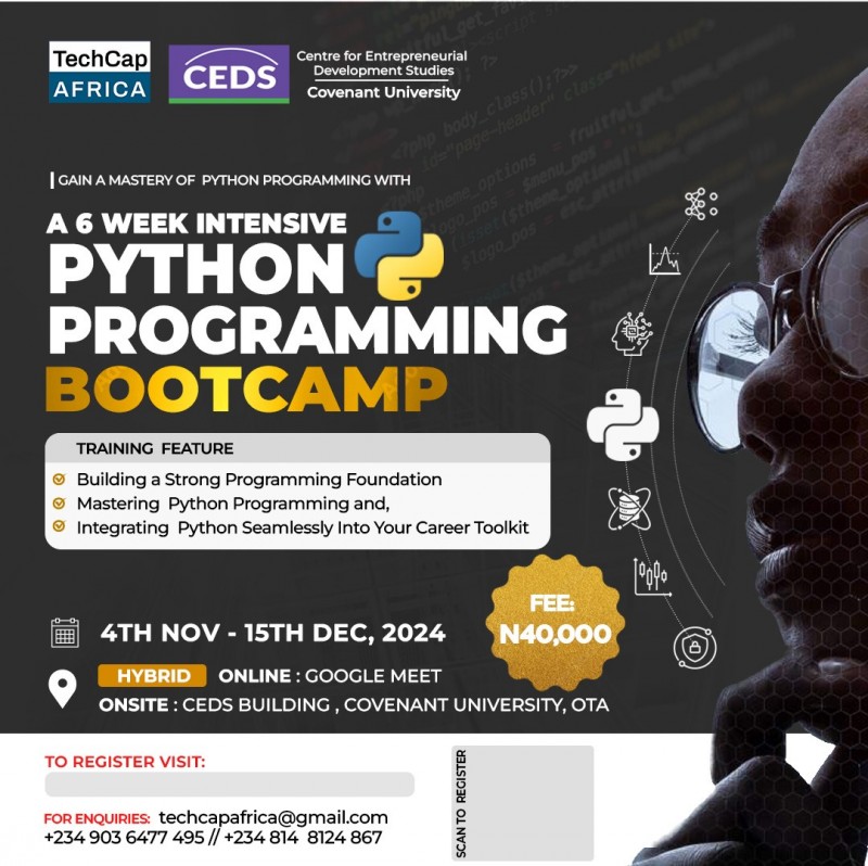 Buy Python Programming Bootcamp 2025 by CU - CEDS on Selar