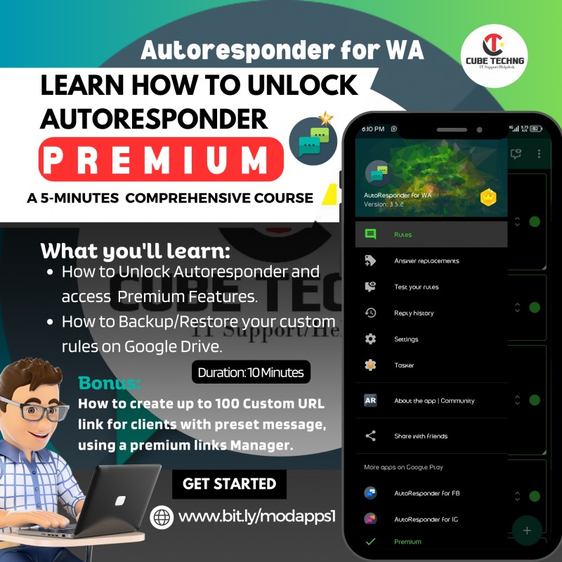 Buy Unlock Autoresponder for WA Premium Course by Cube Tech Consults on Selar