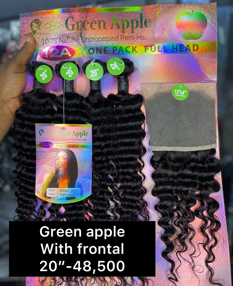 Buy Green apple curls with frontal by D Beauty on Selar