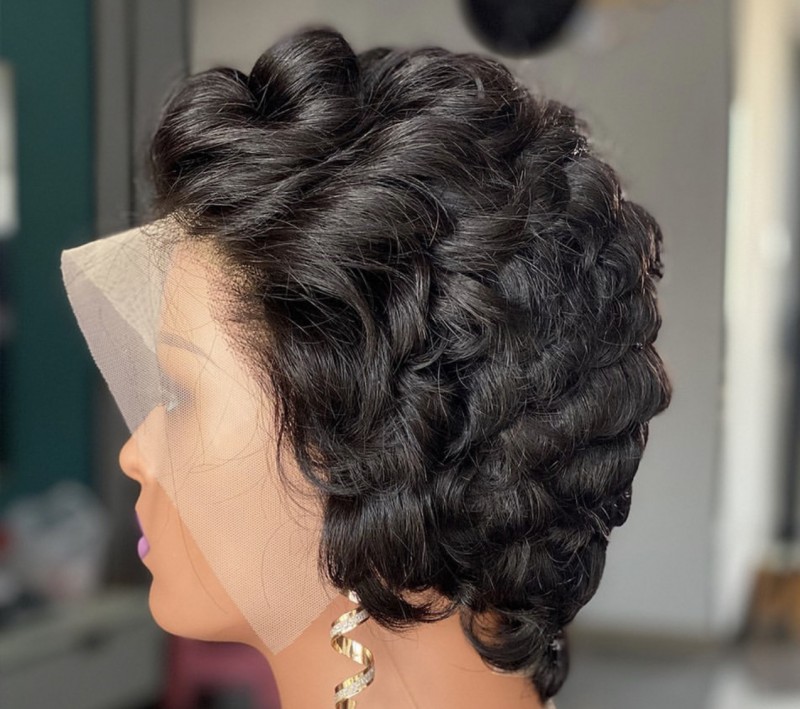 Buy Pixie cut factory frontal wig by D Beauty on Selar