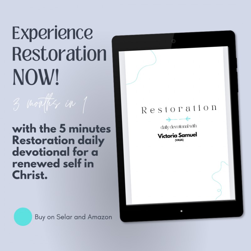 Buy Restoration Daily Devotional with Victoria Samuel. For a renewed self in Christ! by Daily ...