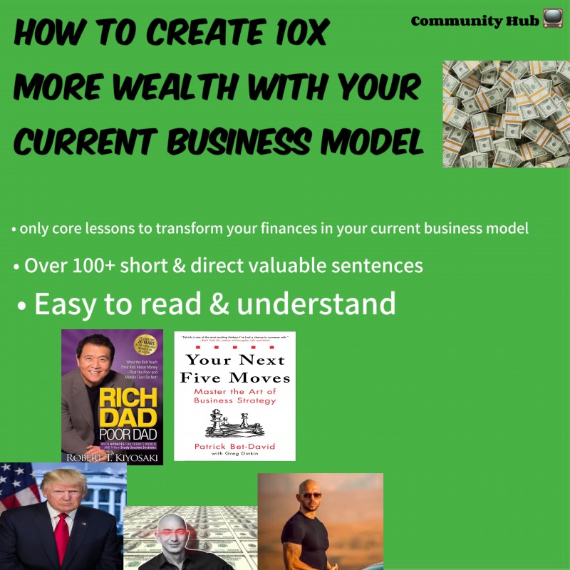 Buy HOW TO CREATE 10X MORE WEALTH IN YOUR CURRENT BUSINESS MODEL by Daniel mba on Selar