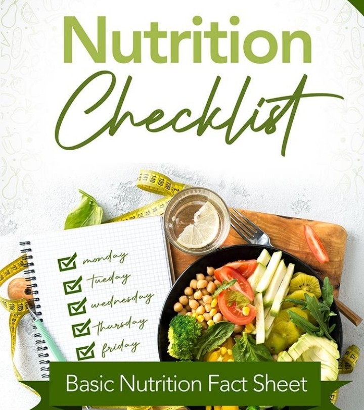 Buy NUTRITION CHECKLIST; Basic nutrition fact sheet by Daniel Ogenyi on ...