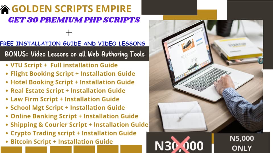 Buy WEB DESIGN SCRIPTS FOR WEB DEVELOPERS by David OKUNDIA on Selar