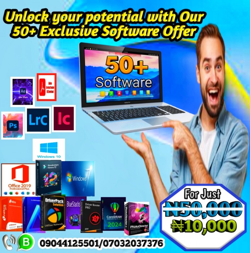 Buy INCREDIBLE PC SOFTWARES PACKAGE by Real-D & Tech Premium Apps on Selar