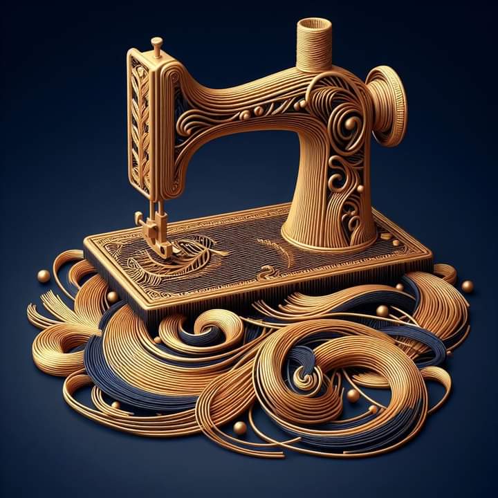 Buy Your 3D Golden Sewing Machine Bing image ai Logo prompt! by EDPO ...