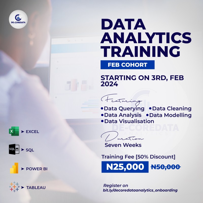 Buy DATA ANALYTICS TRAINING by Decoredata Analytics on Selar.co