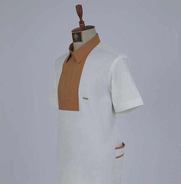 Buy Cream colour senator with golden design for men by DEMORGAN SENATOR ...