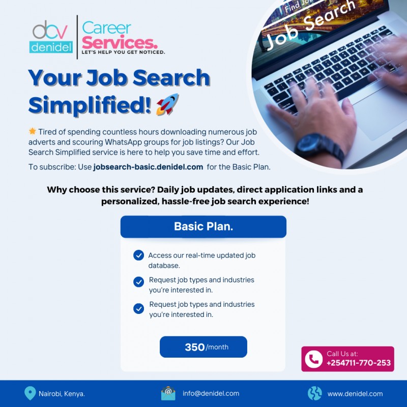 Buy Job Search Simplified Basic Plan by Denidel LLP on Selar